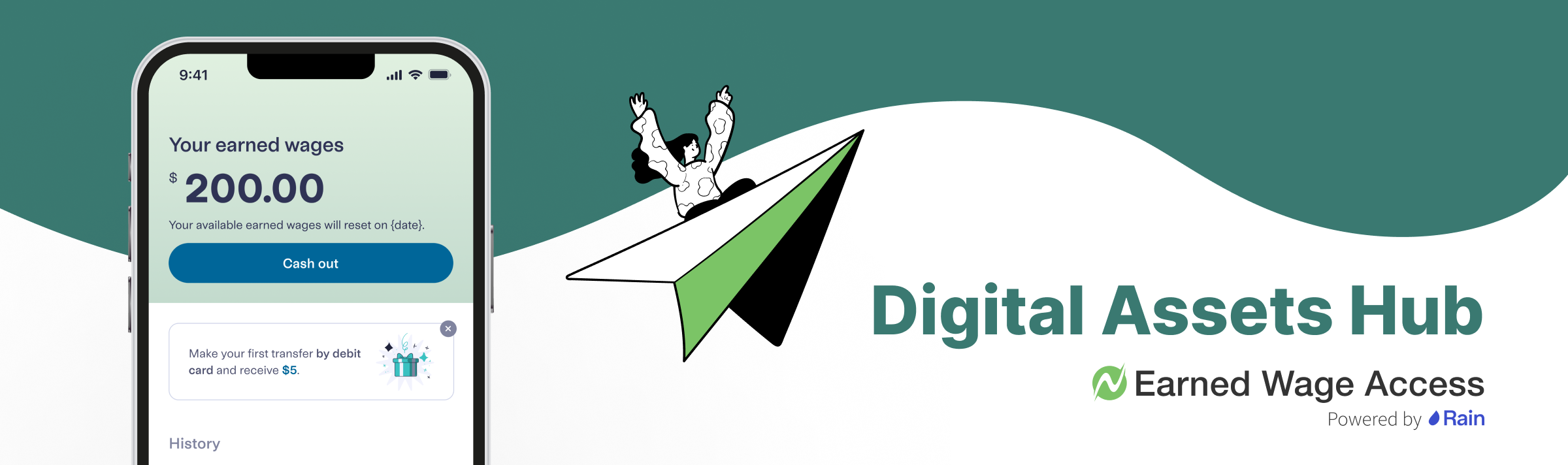 Netchex Earned Wage Access + Rain Digital Assets Hub